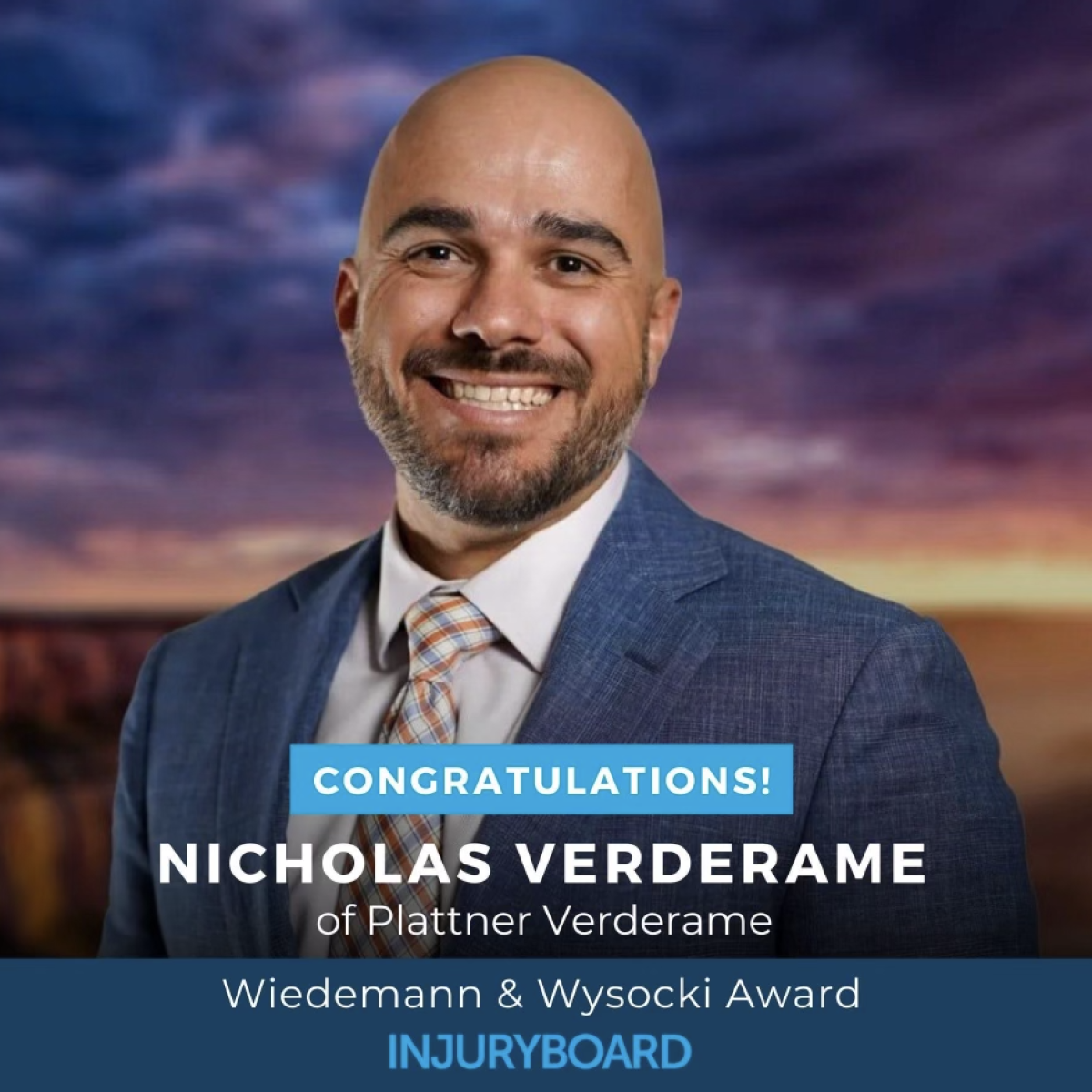 Nick Verderame Honored With the Wiedemann & Wysocki Award from the AAJ ...